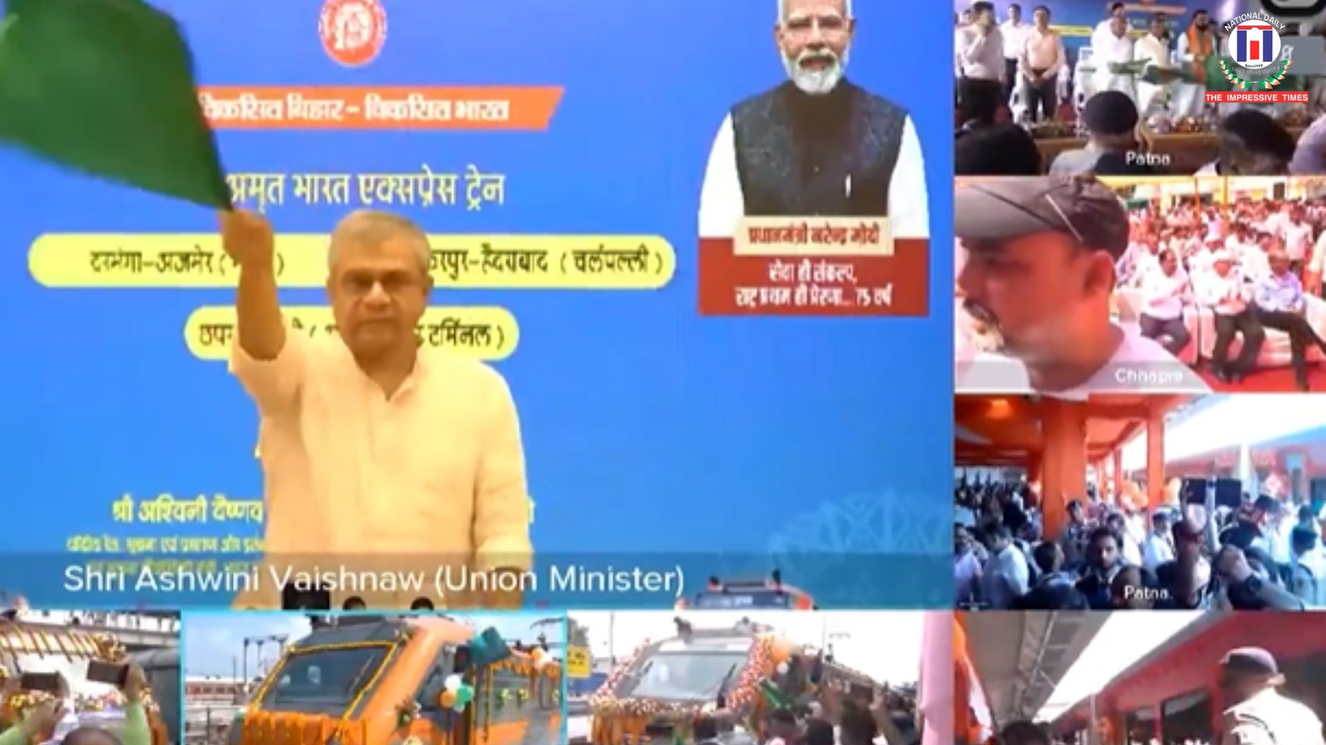 Union Minister Ashwini Vaishnaw Flags Off Seven New Trains in Bihar 7 ...